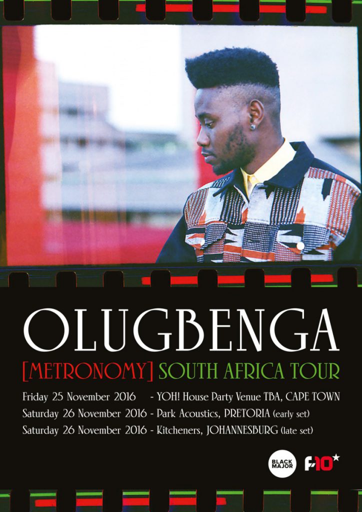 Olugbenga (Metronomy) South Africa tour announced • Black Major